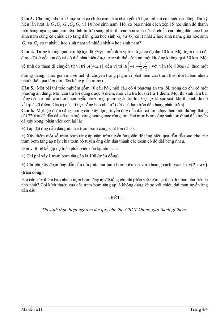Tài liệu toán: Đề Khảo Sát Lần 1 Toán 12 Năm 2025 – 2026 Trường Thpt Triệu Sơn 3 – Thanh Hóa có ...